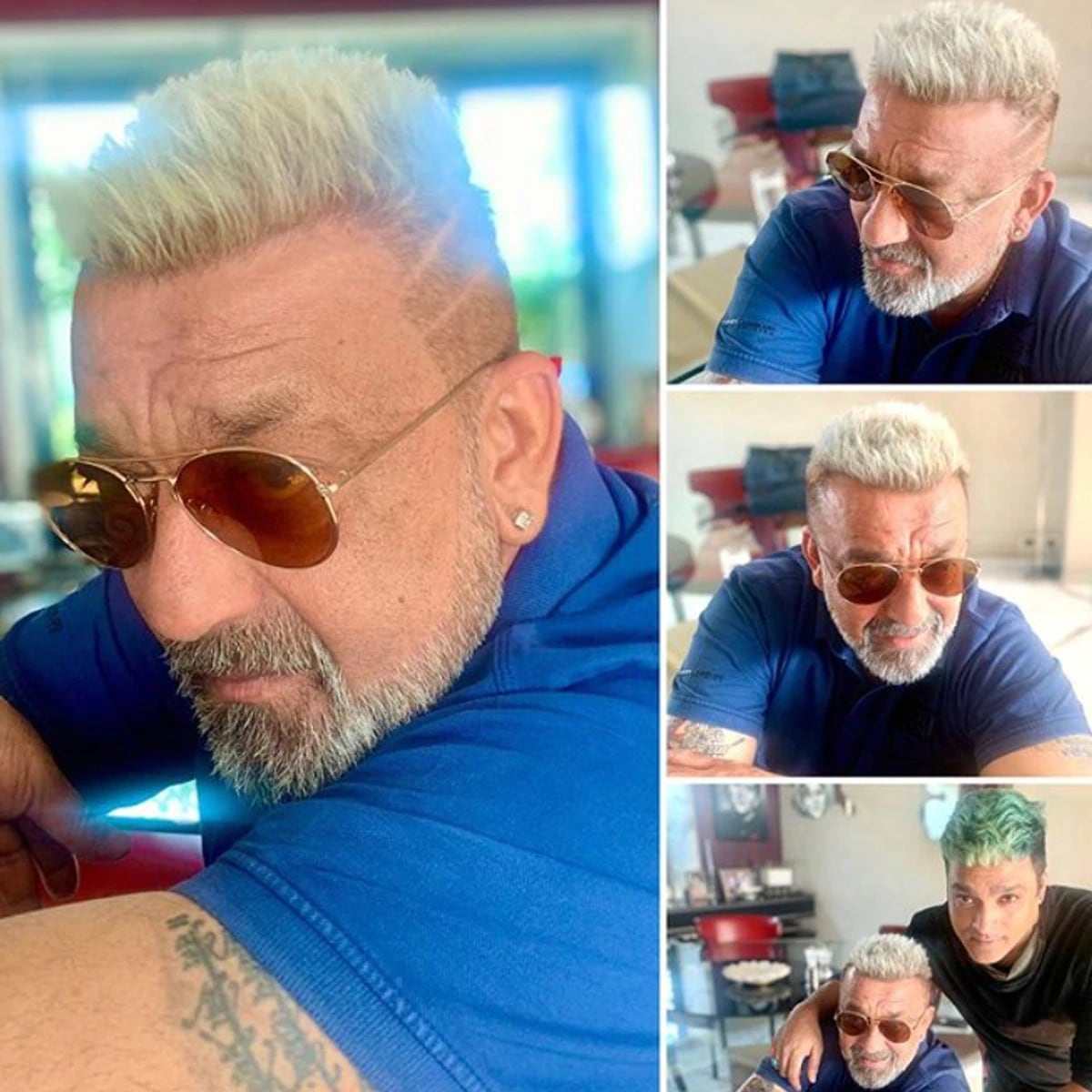 Sanjay Dutt New Platinum Hairstyle Bollywood Hair Stylist Aleem Hakeem ...
