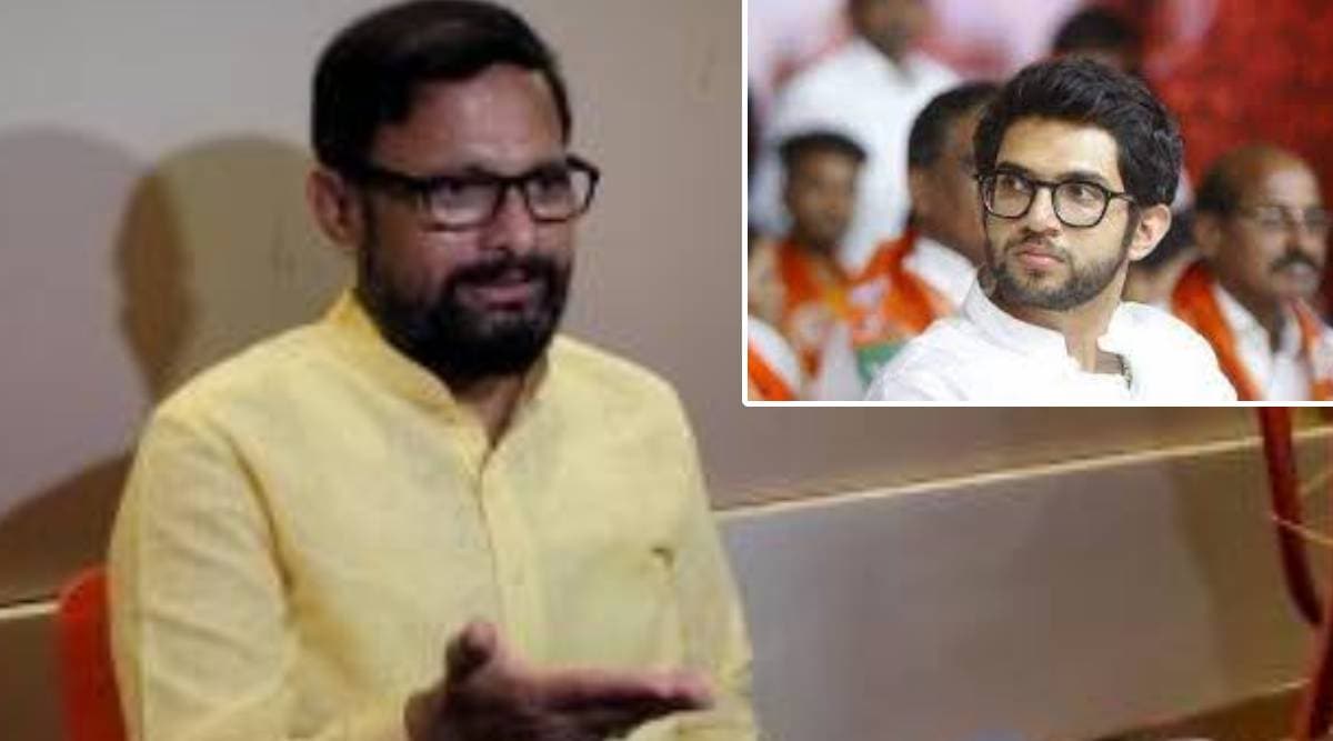 Naresh Mhaske targeted Aditya Thackeray as Ranchoddas as Sillods Rally ...