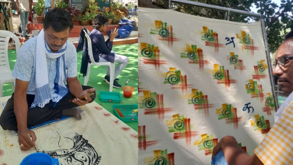 वर्धा : मन मोहून टाकणारी खादीवरील नैसर्गिक रंगांची उधळण | Mesmerizing ...