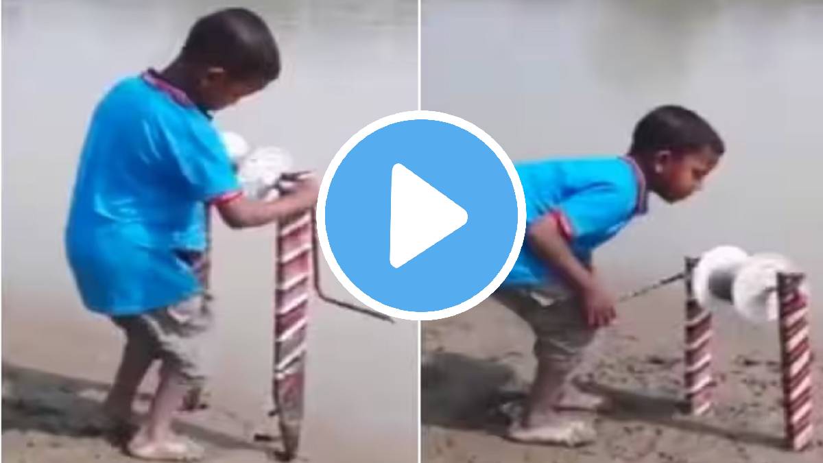 Viral Video : मासे पकडण्यासाठी चिमुकल्याने केला देसी जुगाड, जो पाहून ...