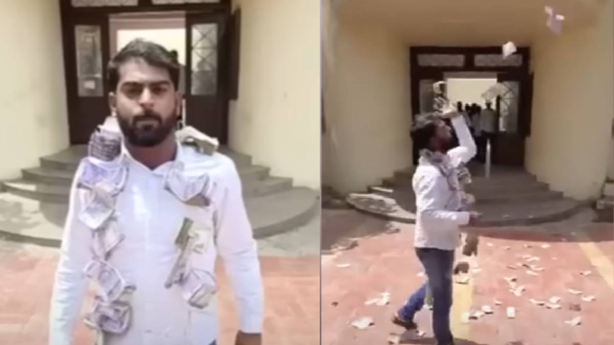 गळ्यात पैशांची माळ, नोटा उधळत तरुण सरपंचाचं छत्रपती संभाजीनगरमध्ये ...