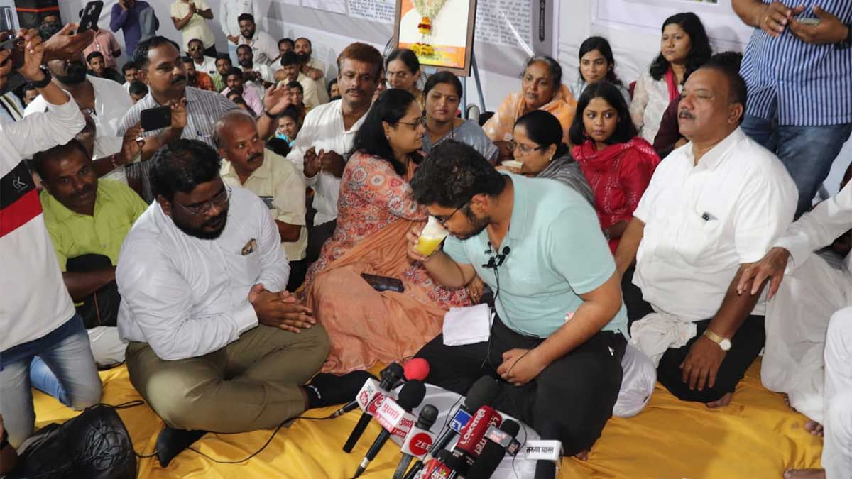 लेखी आश्वासनानंतर आमदारांचे उपोषण मागे | ncp mla sumantai patil calls ...