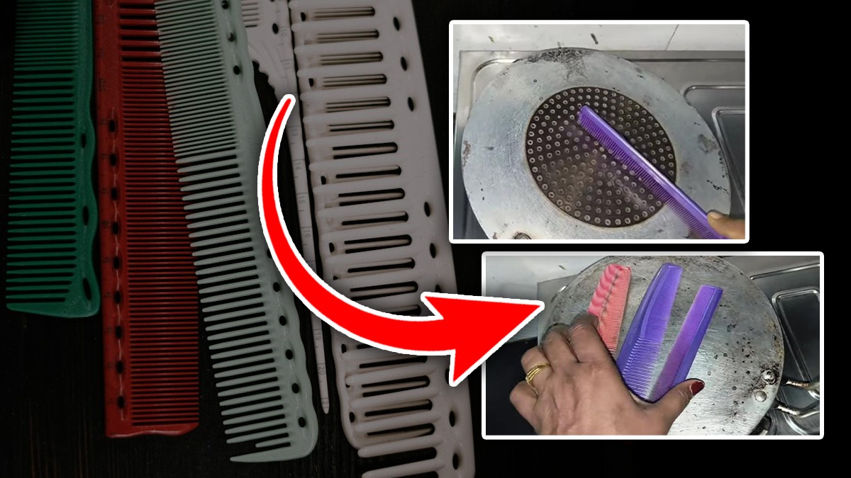 गरम तव्यावर कंगवा फिरवताच झाली कमाल! परिणाम पाहाल तर थक्क व्हाल | Kitchen Jugaad Video Place a ...