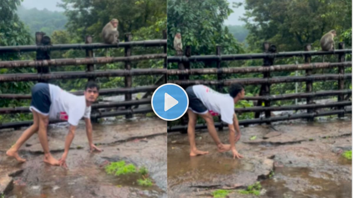 a young man Mimicking of monkey video goes viral on social media ...