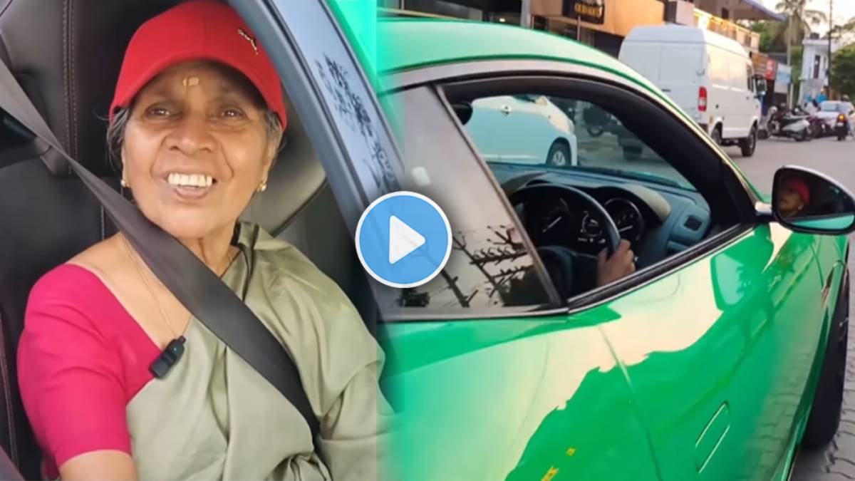 Viral Video Shows Radhamani 73 year old lady driving skill Jaguar F ...