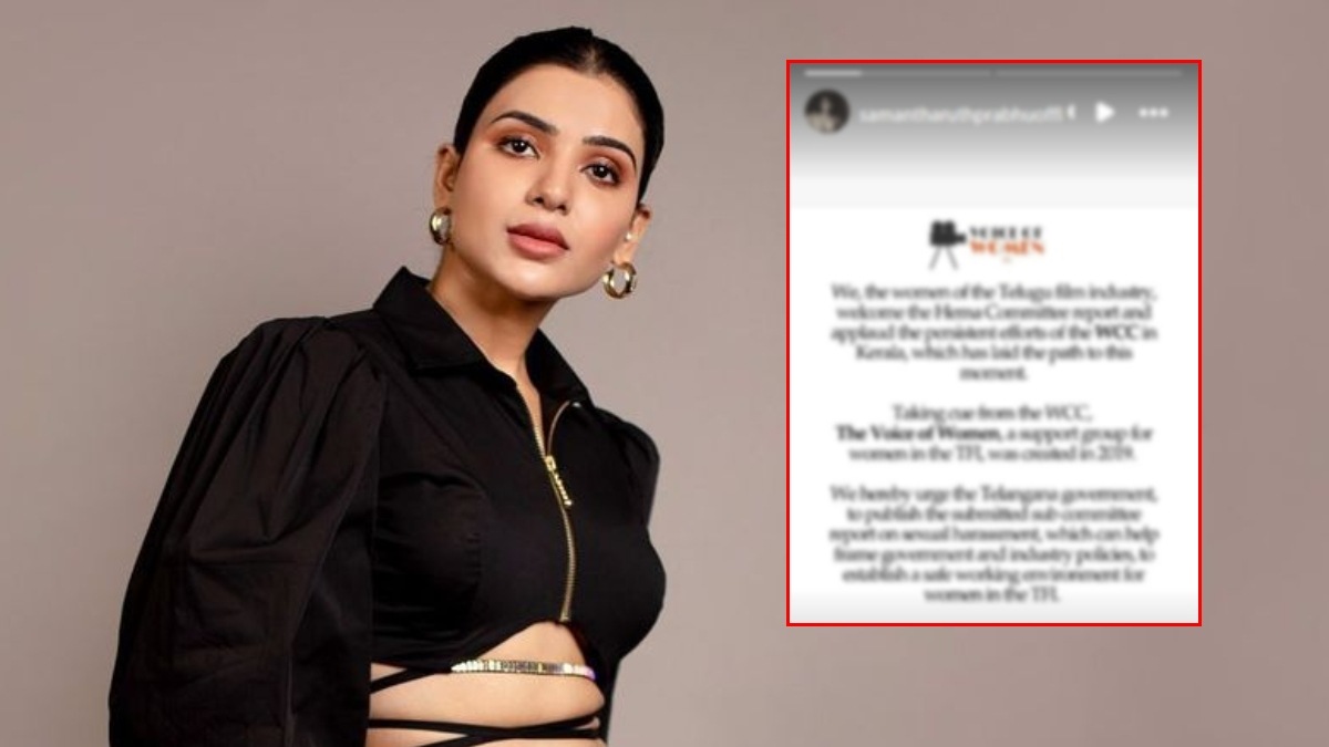 Samantha Ruth Prabhu reacts on hema committee report asks telangana ...