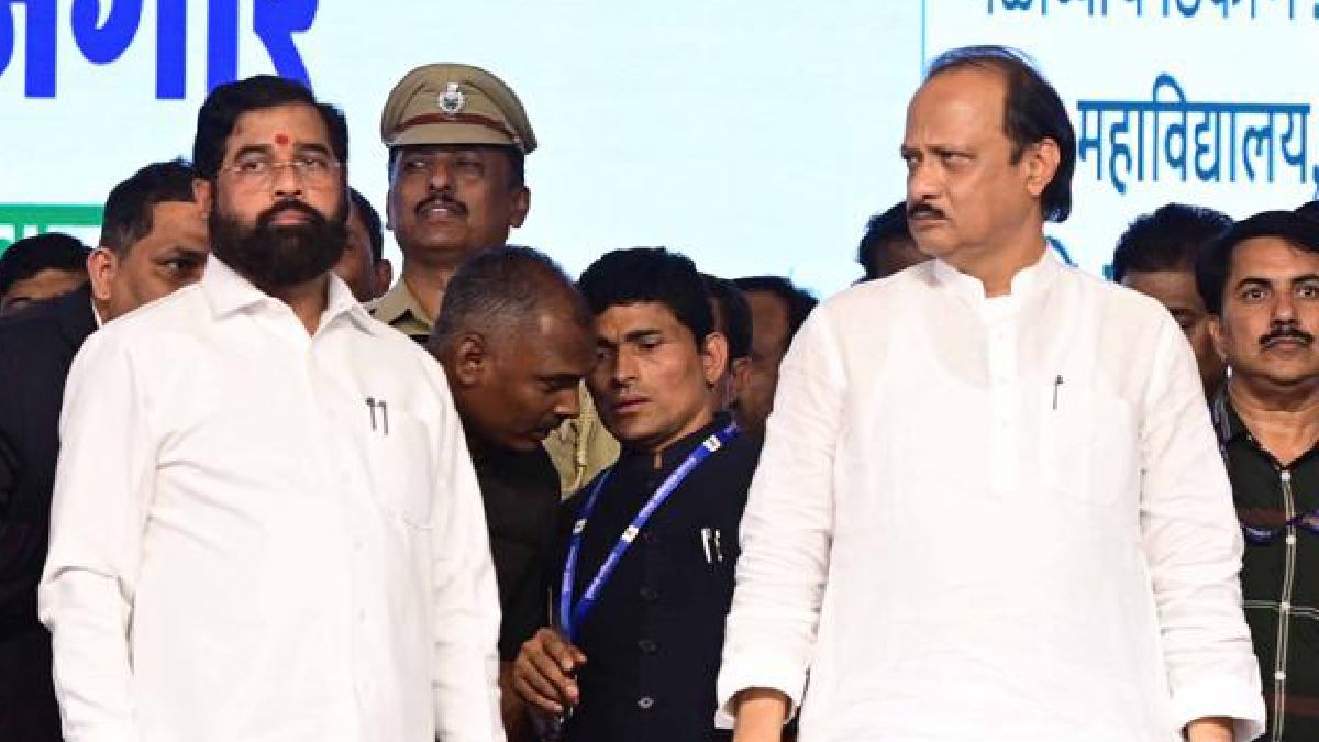 ShivSena vs NCP Amol Mitkari shinde faction dafamed Ajit Pawar poster black