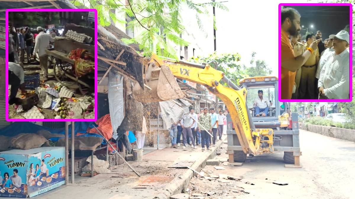 Citizens evicted hawkers from Nilje Lodha Heaven in Dombivli डोंबिवलीत ...