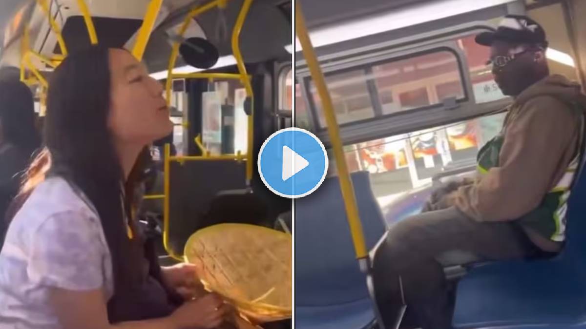 Woman Barks Howls At Man For Playing Loud Music Inside Bus video goes ...