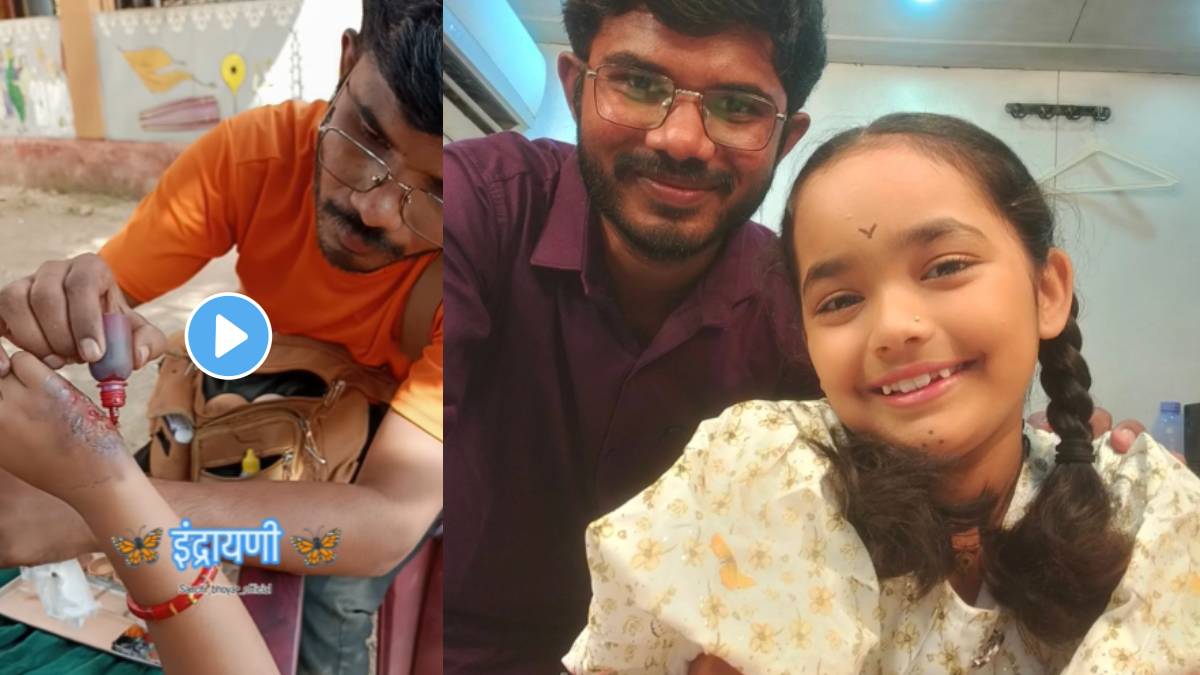 indrayani marathi serial indu injured behind scenes makeup artist video ...