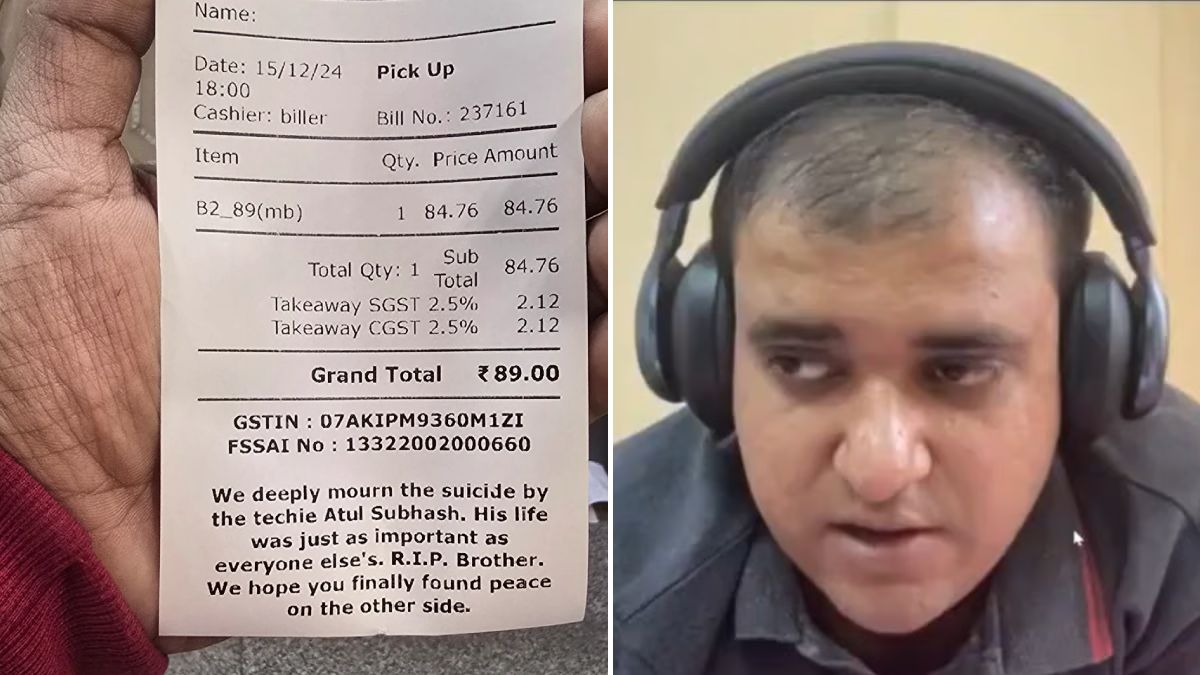 Delhi restaurant pays tribute to Atul Subhash with heartfelt message on ...