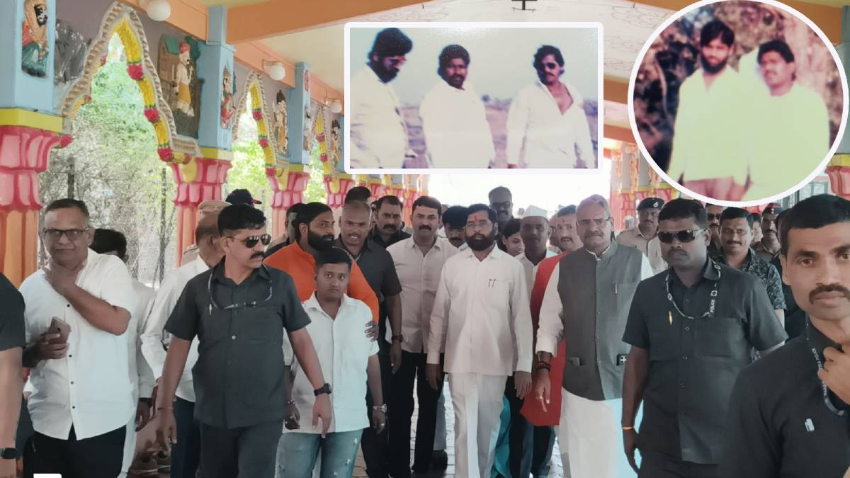 dcm eknath shinde visit in kanhur village of shirur taluka to meet ...