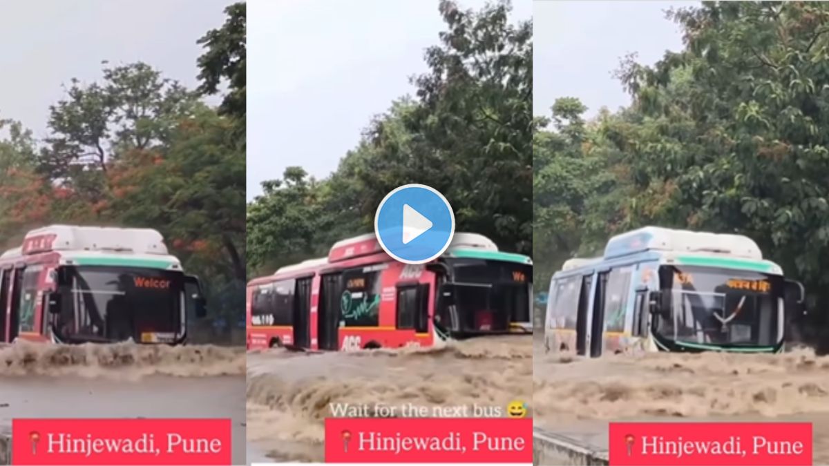 Pune PMT Bus Drivers Drive Through Flooded Roads – Viral Video Sparks ...