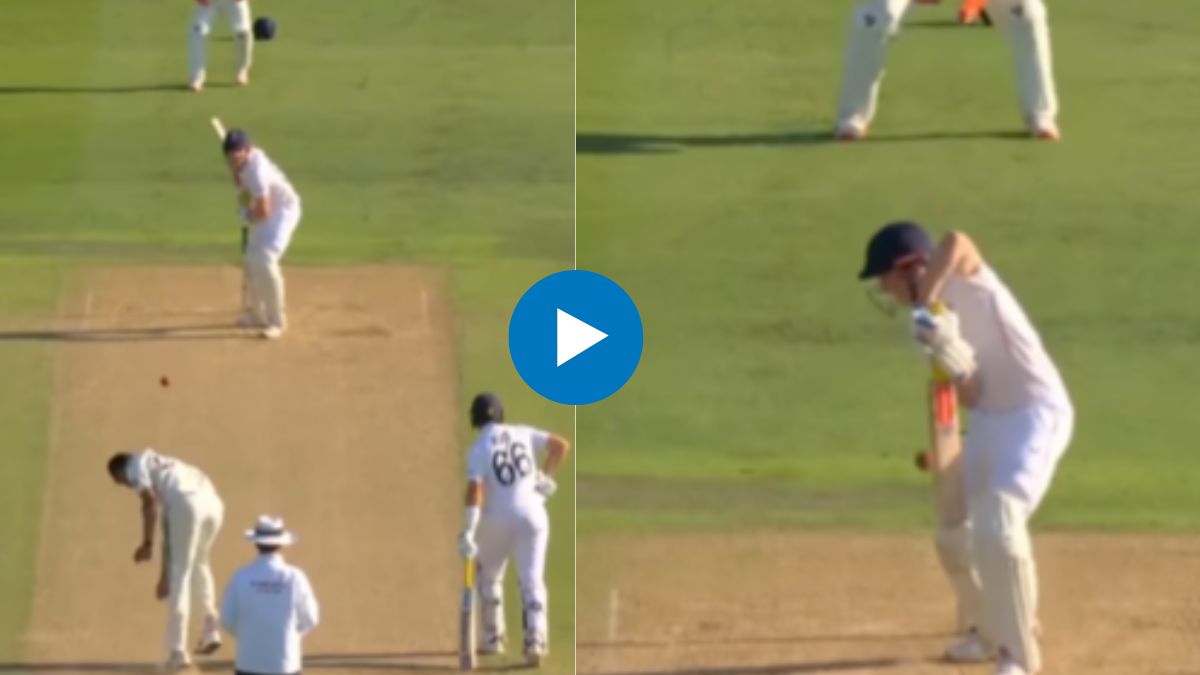 England batter harry Brook Saves His Wicket In Unique style watch video ...