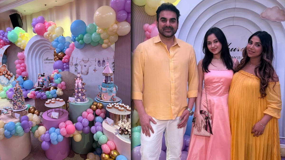 Bollywood Actor Arbaaz Khan Second Wife Sshura Baby Shower Photos Yellow Gown Look Viral Sdn 96 ...