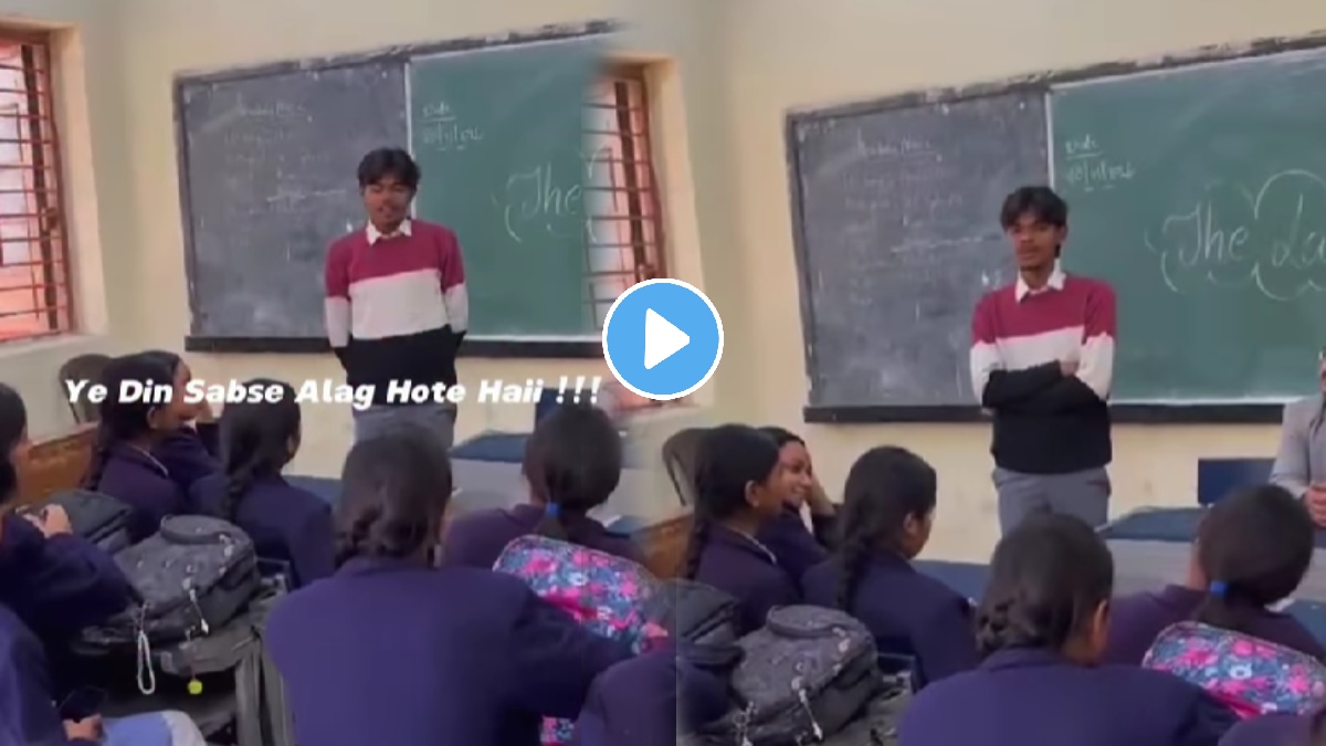 टॅलेंट कुठेही चमकू शकतं! वर्गात घुमला सुरेल आवाज, विद्यार्थ्याने गायलं ...