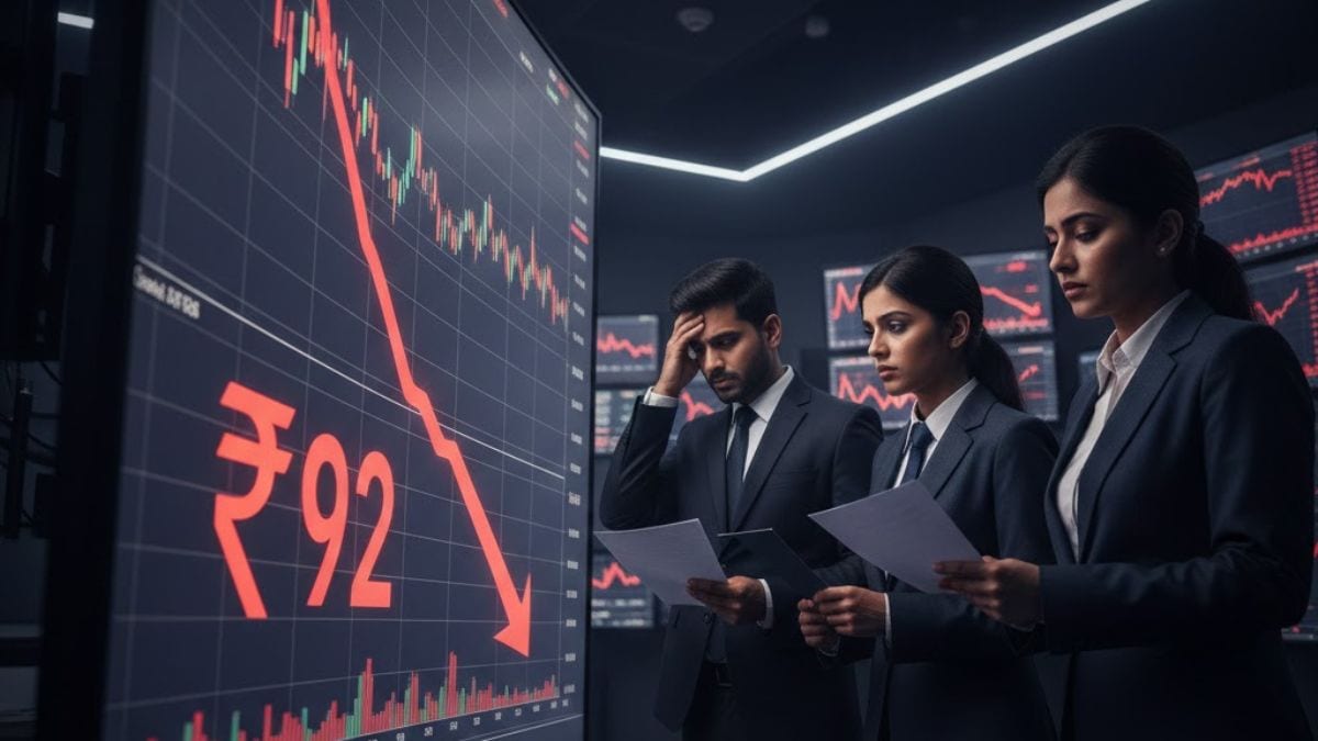 Indian Rupee: रुपयाची ९२ रुपयांच्या विक्रमी नीचांकी पातळीवर घसरण ...