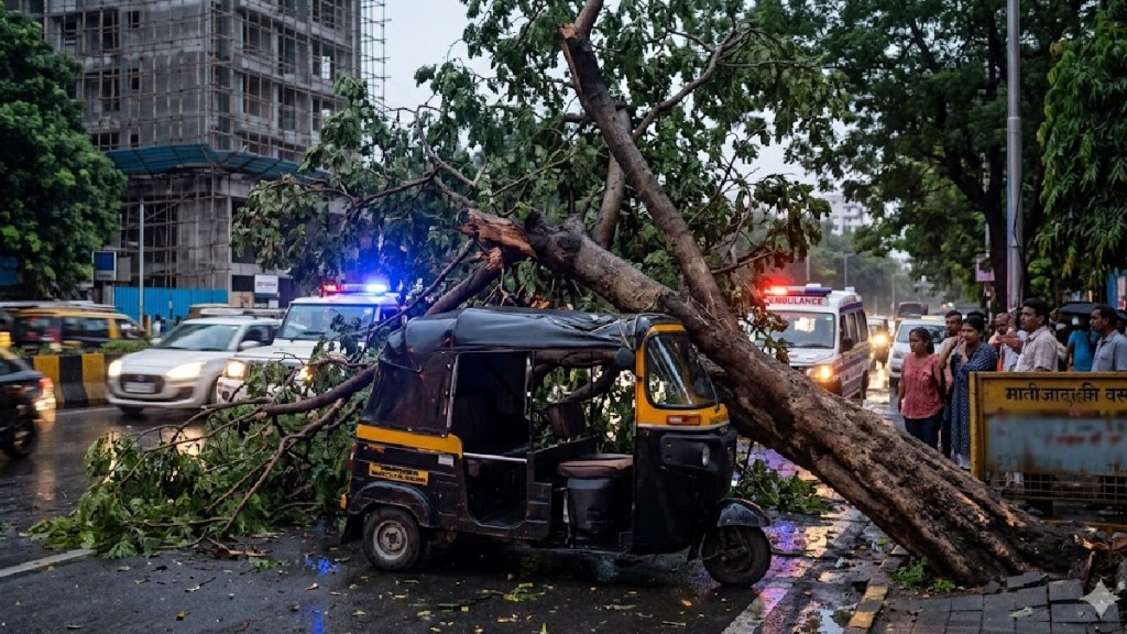 Mumbai Khar Tree Collapse: 3 Girls Injured on Linking Road | खारमध्ये ...