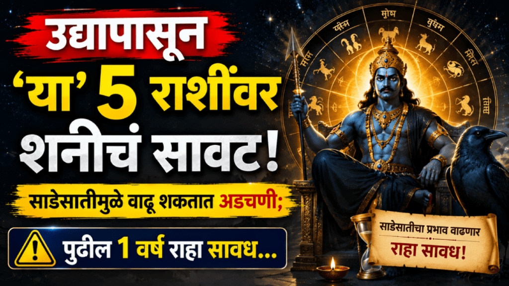 उद्यापासून ‘या’ ५ राशींवर शनीचं सावट! साडेसातीमुळे वाढू शकतात अडचणी ...